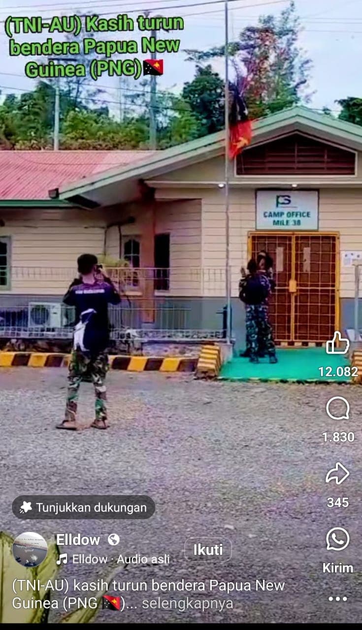 Viral di TikTok, Bendera PNG Berkibar di Depan Kantor PT Pangan Sari ...
